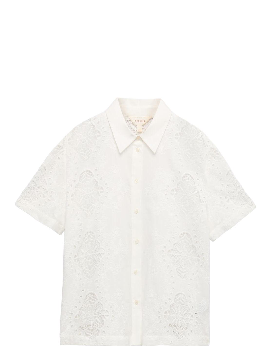 PER UNA BY M&S PER UNA BY M&S Floral Embroidered Cutwork Shirt